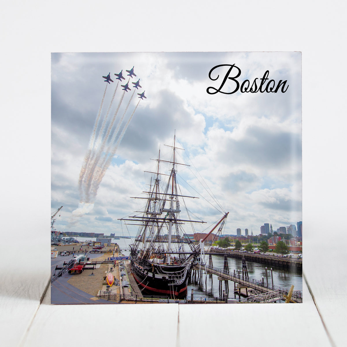 US Navy Blue Angels fly over USS Constitution in Boston, Mass ...
