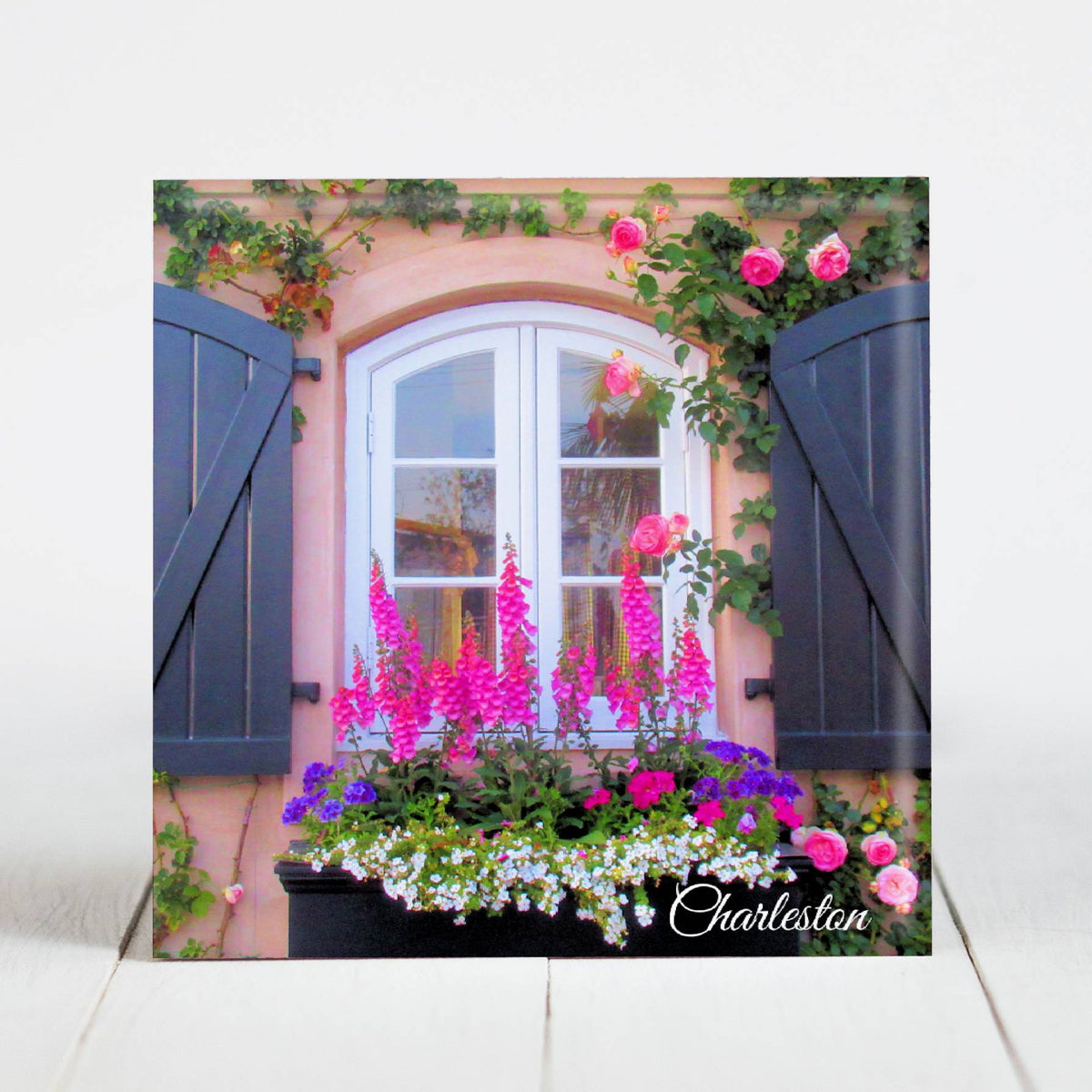 Window Box with Black Shutters, Charleston SC – Atlantic coasters