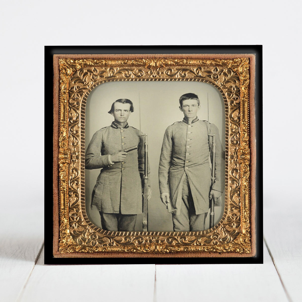 Confederate Soldiers from Tennessee with Rifles & Pepperbox Pistol - C ...