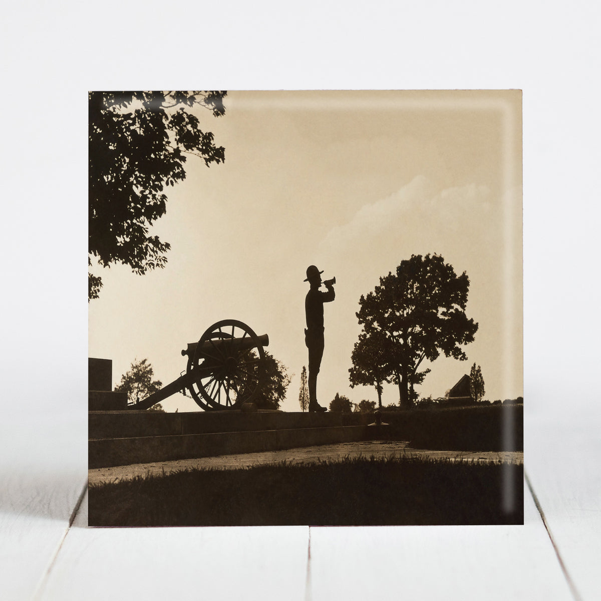 Soldier Blowing Horn at Camp Colt - Gettysburg, PA c.1919 – Atlantic ...