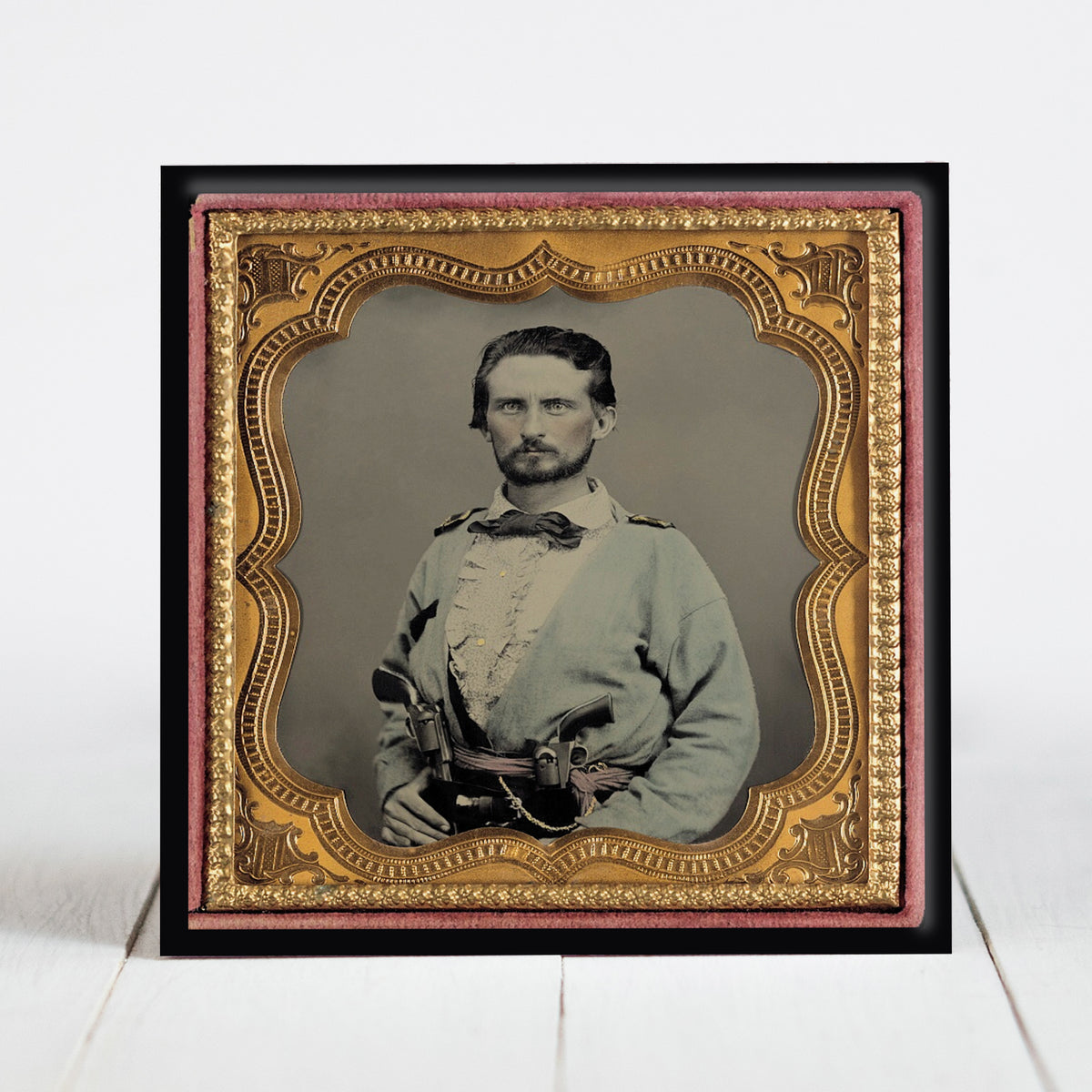Confederate Soldier from Kentucky with Two Revolvers in Belt - Civil W ...